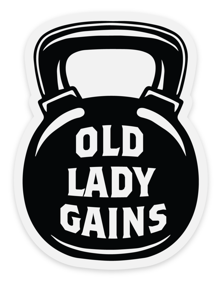 OLG Kettlebell Sticker – Old Lady Gains