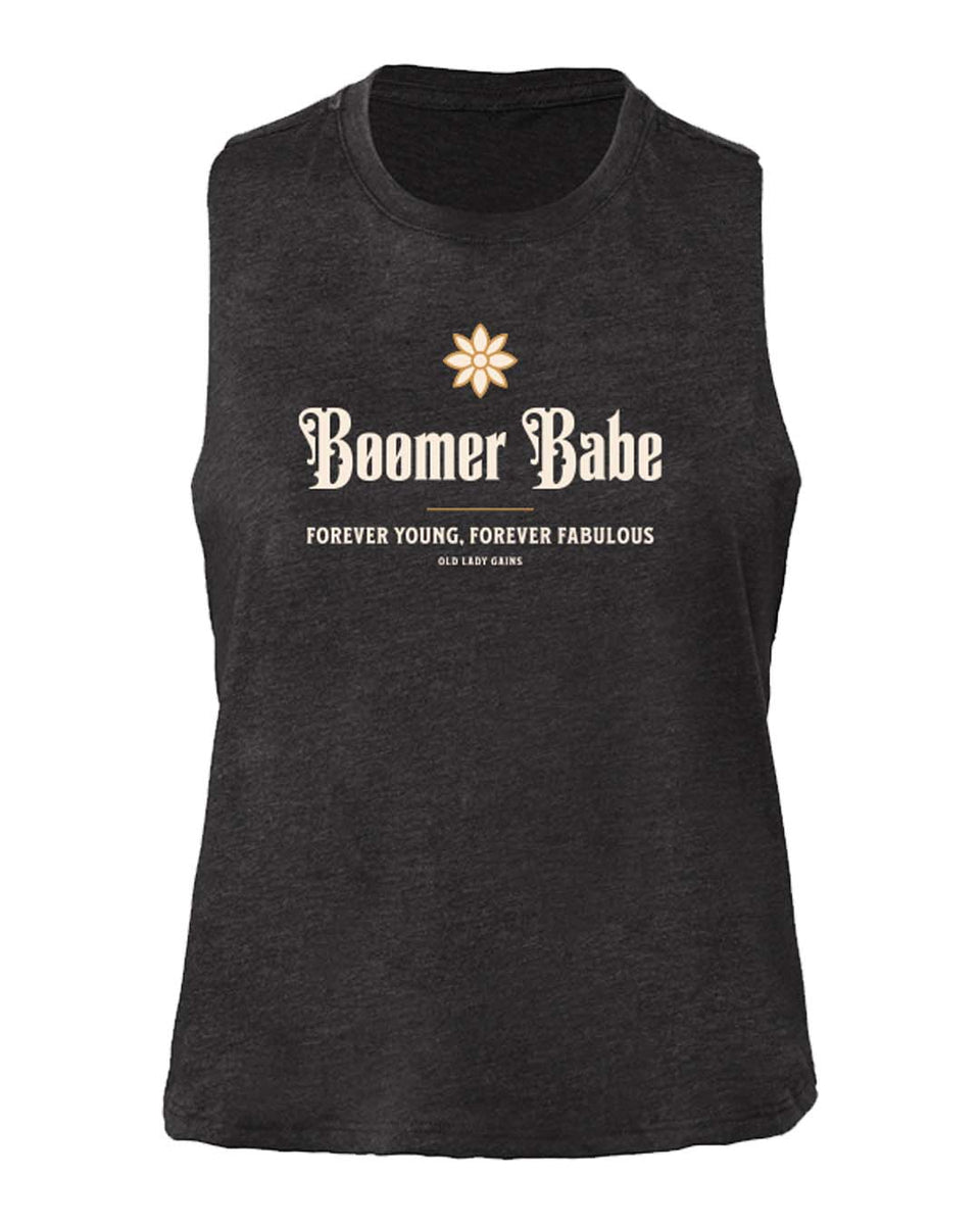 Boomer Babe Crop Tank – Old Lady Gains