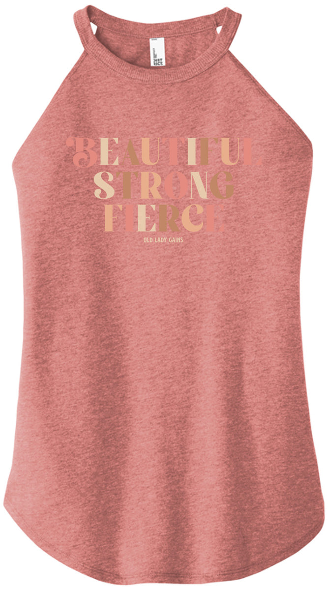 Beautify Strong Fierce Women's Halter Tank | Old Lady Gains